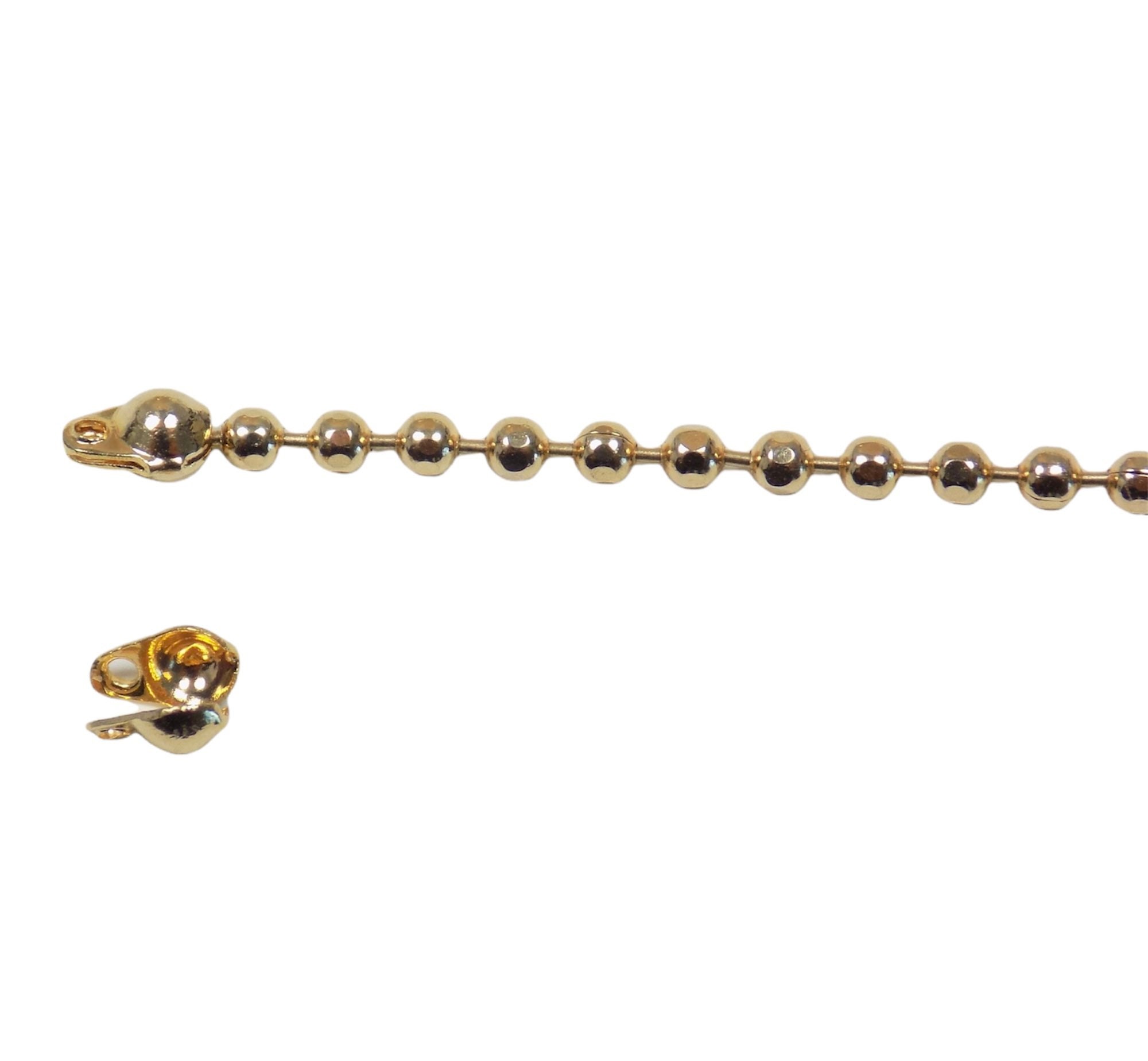 Gold Plated Clamshell Bead Tip With 2 Rings Hole 0.90mm Knot - Etsy