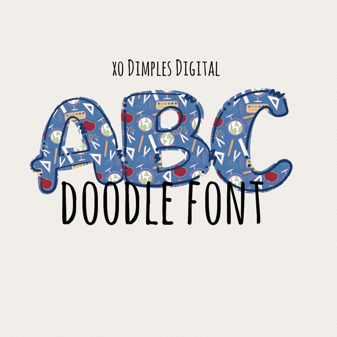 School Doodle Letters Teacher Letter PNG Letters Sublimation | Etsy