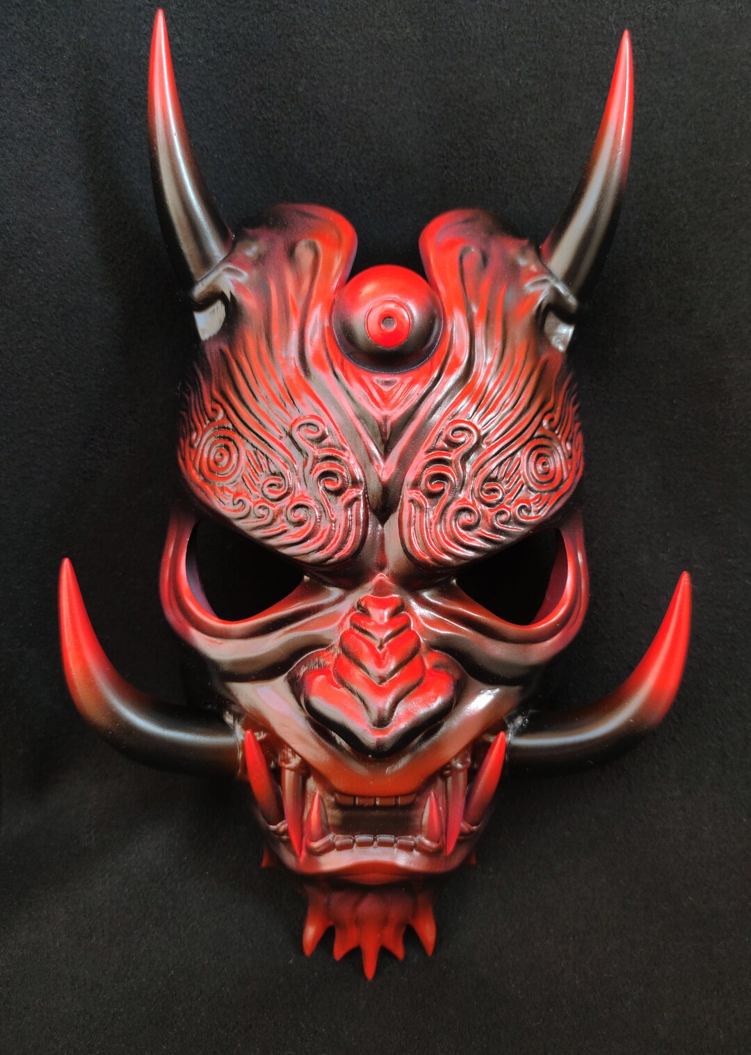 Japanese Hanya Mask Heavyweight Handmade Fullface Decorative Oni Noh ...
