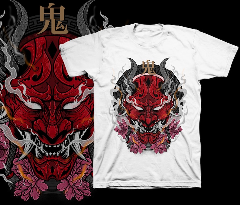 BOSOZOKU Hannya Mask Oni Tattoo Asian Oriental Warrior Face - Etsy