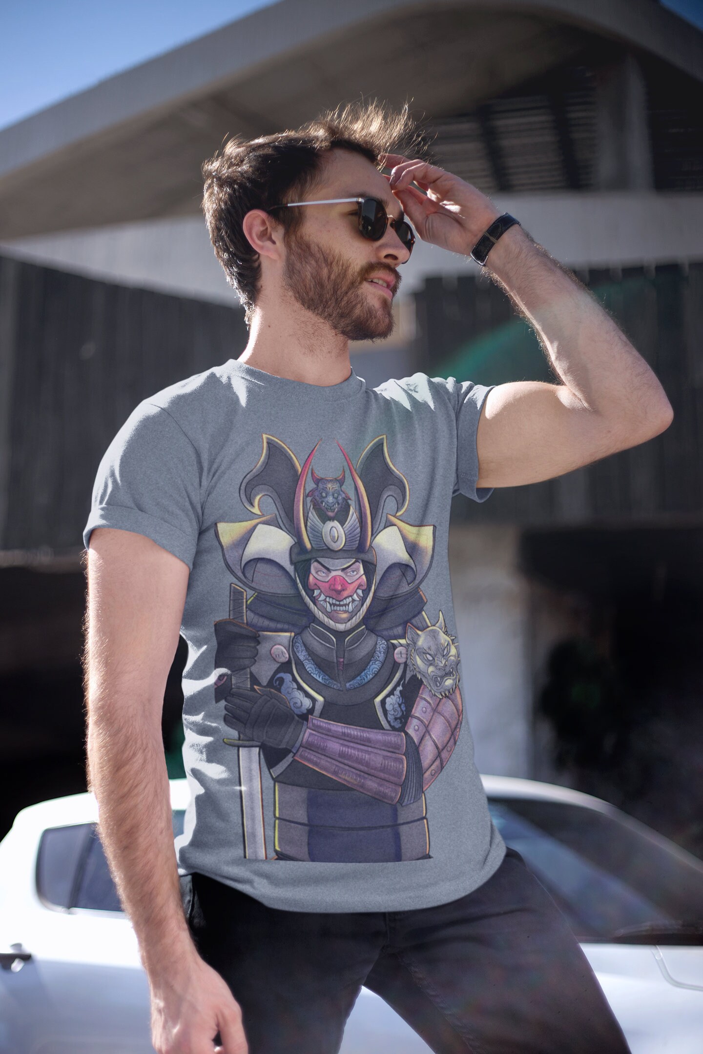 BOSOZOKU Samurai Warrior Shell Tattoo Hannya Oni Mask Asian Japan Demon ...