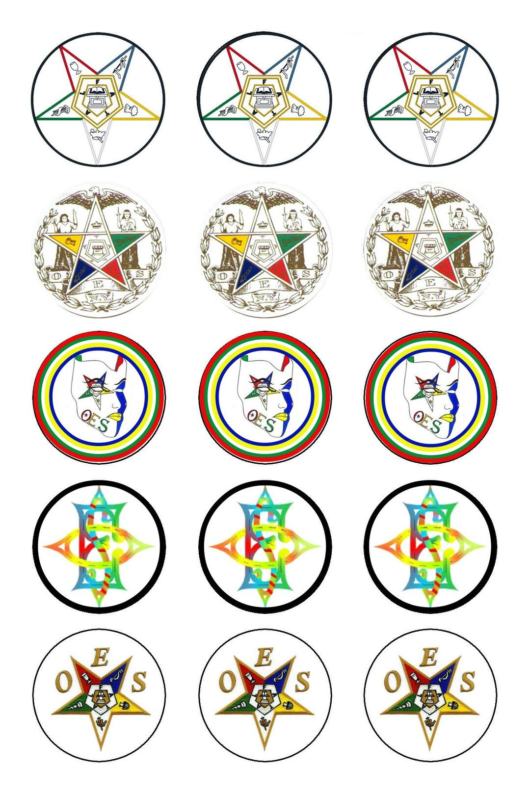 INSTANT DOWNLOAD!! OES Round 1inch Bottle Cap Images (set 2) 4x6 Sheet ...