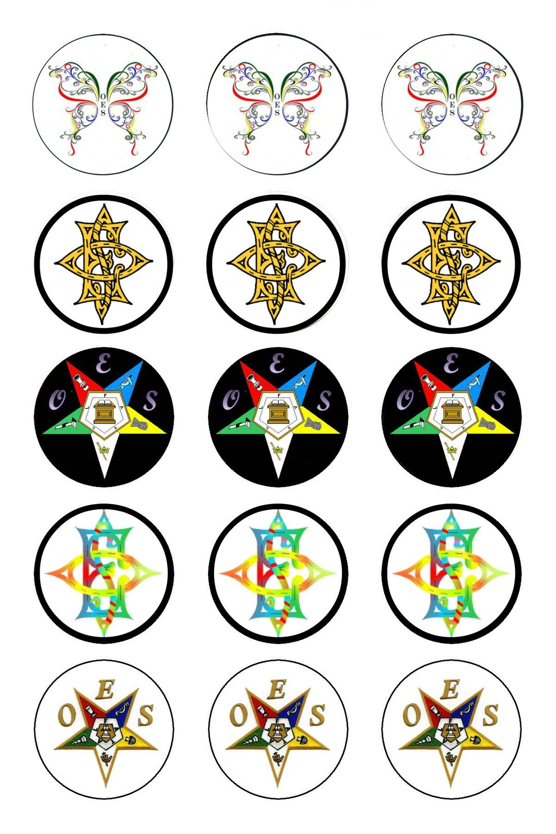 INSTANT DOWNLOAD!! OES Round 1inch Bottle Cap Images (set 3) 4x6 Sheet ...