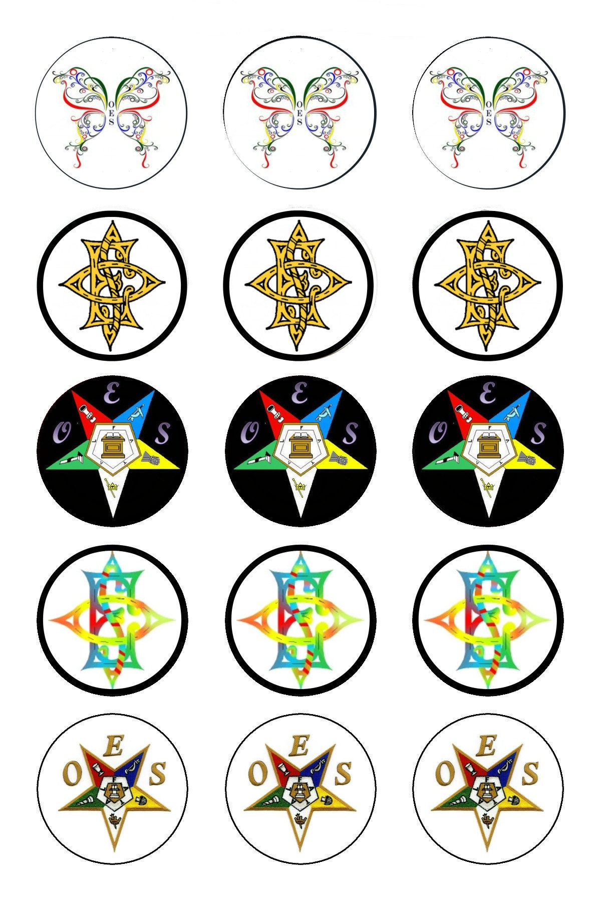 INSTANT DOWNLOAD!! OES Round 1inch Bottle Cap Images (set 3) 4x6 Sheet ...