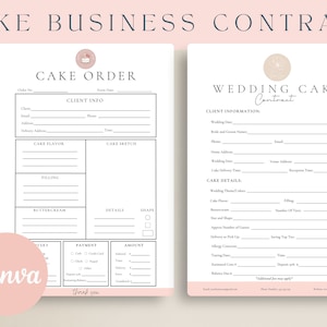 Cake Contract Template Wedding Cake Contract Client Agreement Canva ...