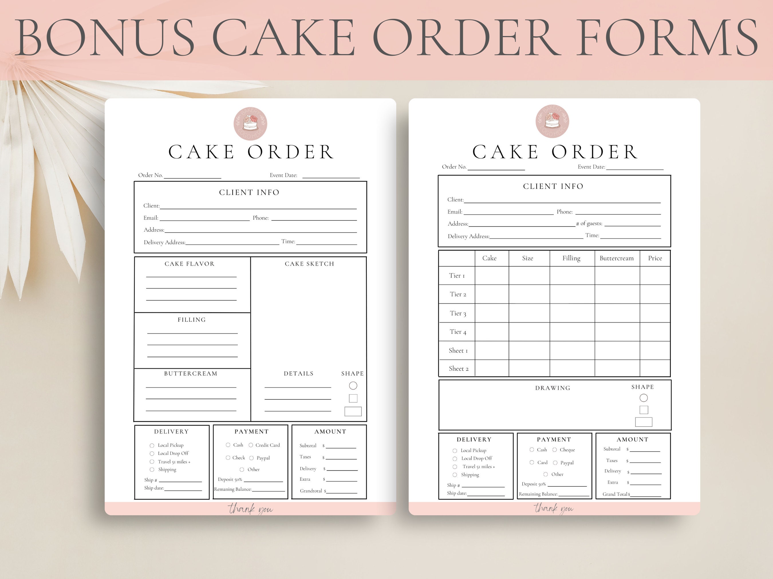 Cake Contracts Templates Wedding Cake Form Cake Sketch Templates Canva ...