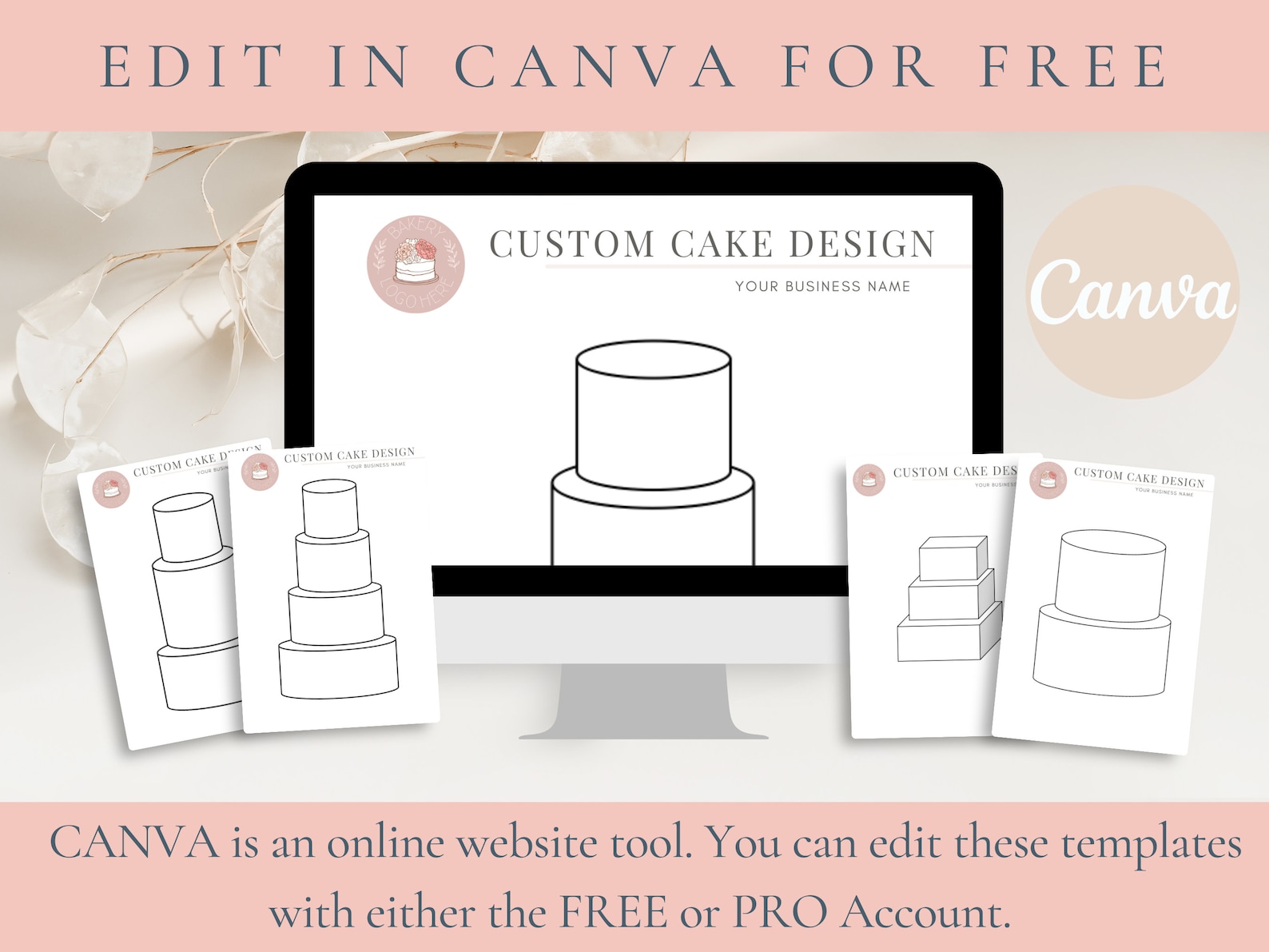 Cake Design Templates Consultation Cake Sketch Templates Canva Editable ...