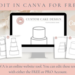 Cake Design Templates Consultation Cake Sketch Templates Canva Editable ...