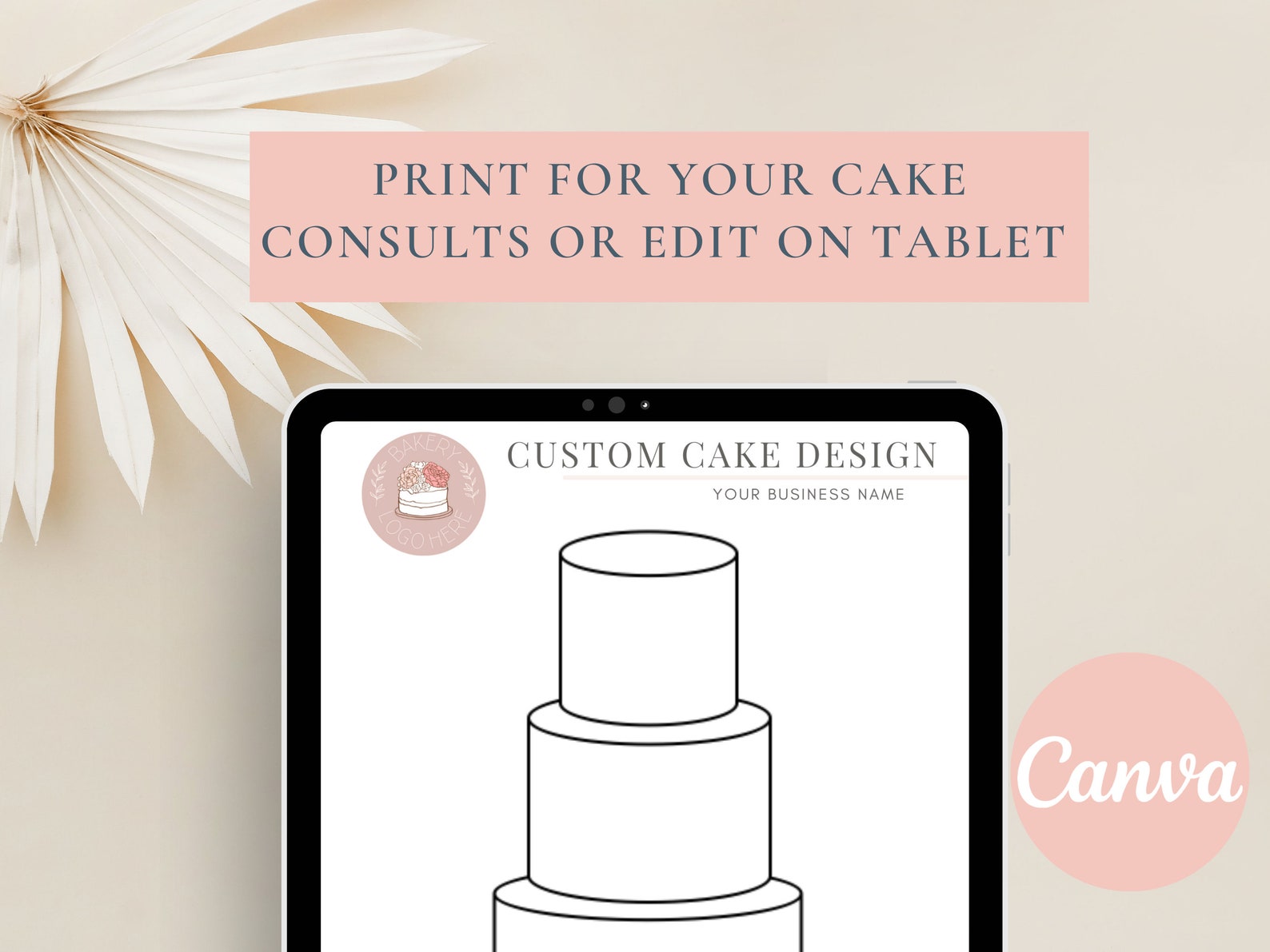 Cake Design Templates Consultation Cake Sketch Templates Canva Editable ...