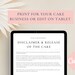 Cake Disclaimer & Release of Liability Contract Template Canva Editable ...