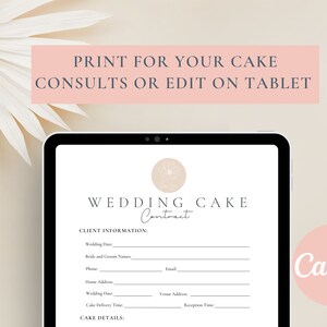 Cake Contract Template Wedding Cake Contract Client Agreement Canva ...