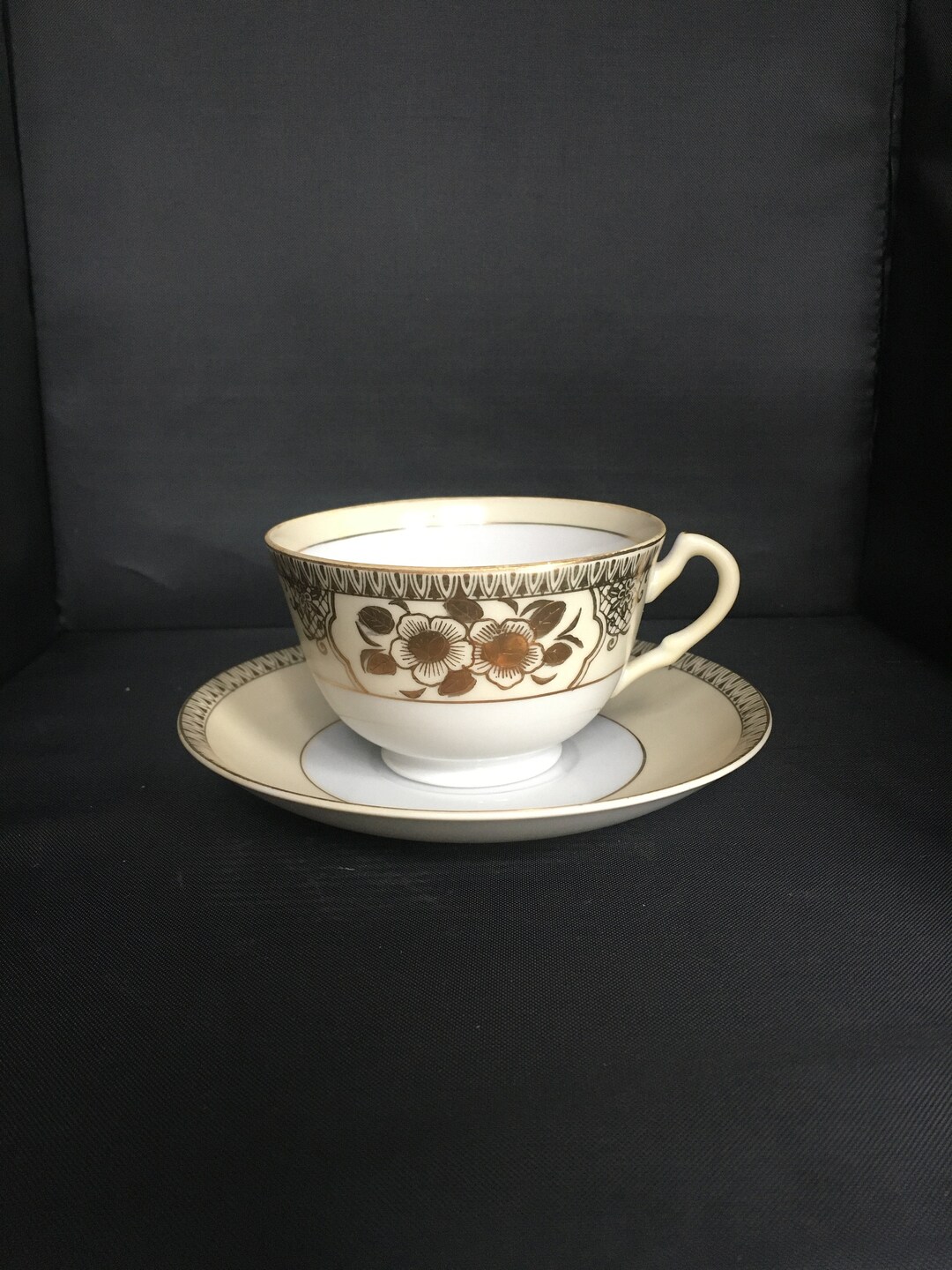 Selling Four Chikaramachi Hand Painted Teacup and Saucer Made in Japan ...