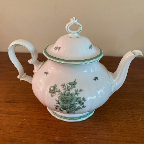 Rosenthal Chippendale Green Bloom Continental Teapot Germany Bahnhof ...