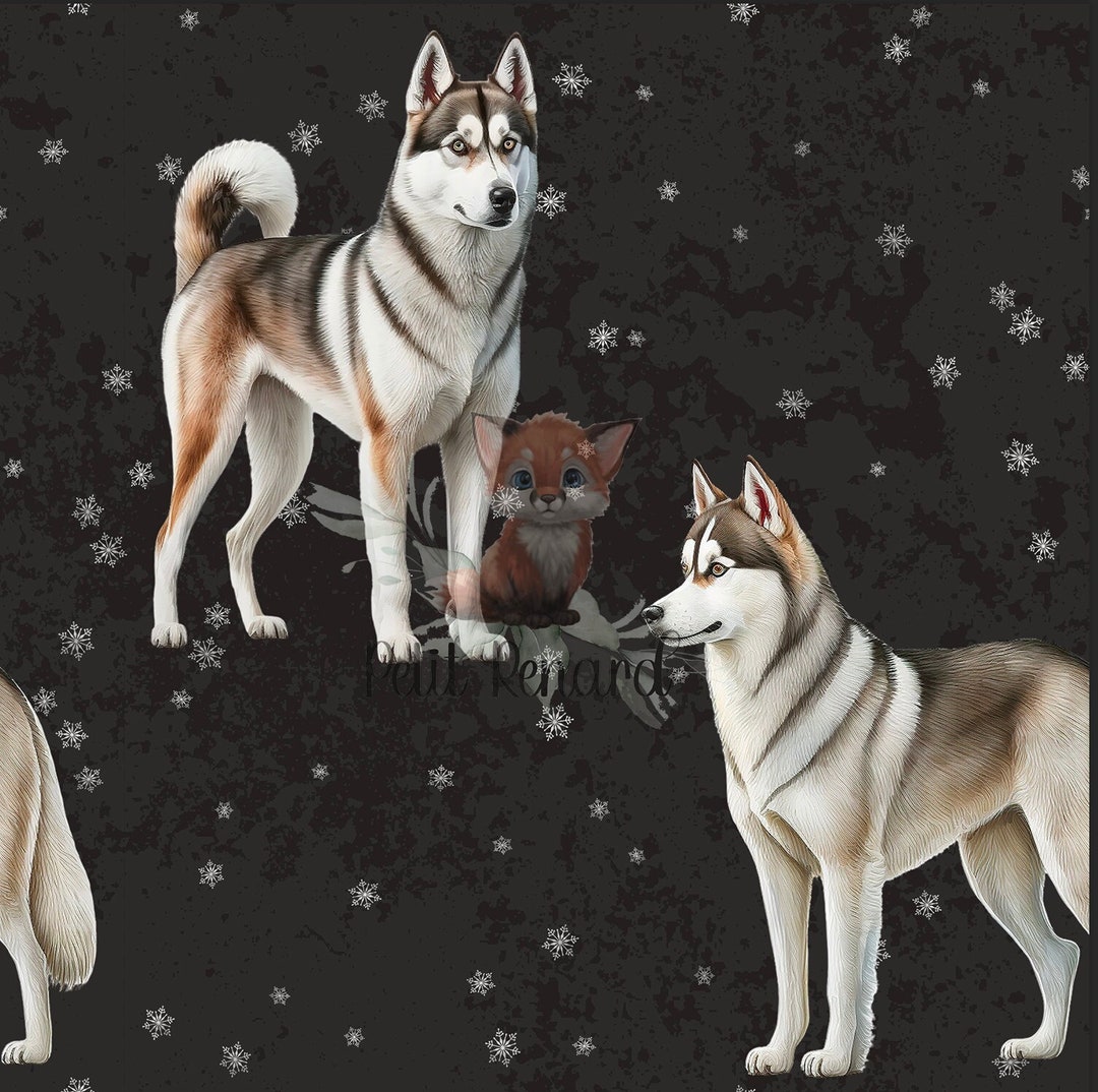 Seamless Patterns, Digital Printing on Fabric, Seamless Pattern. HUSKY ...