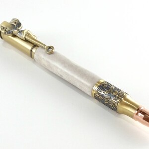 Deer Hunter Gift, Bullet Gun Pen, Hunting Gift, Deer Antler Pen, Bolt ...