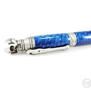 Skeleton Skull Pen, Ballpoint Twist Pen, Antique Pewter Silver Pen ...