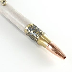 Deer Hunter Gift, Bullet Gun Pen, Hunting Gift, Deer Antler Pen, Bolt ...