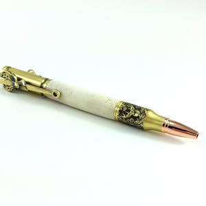 Deer Hunter Gift, Bullet Gun Pen, Hunting Gift, Deer Antler Pen, Bolt ...