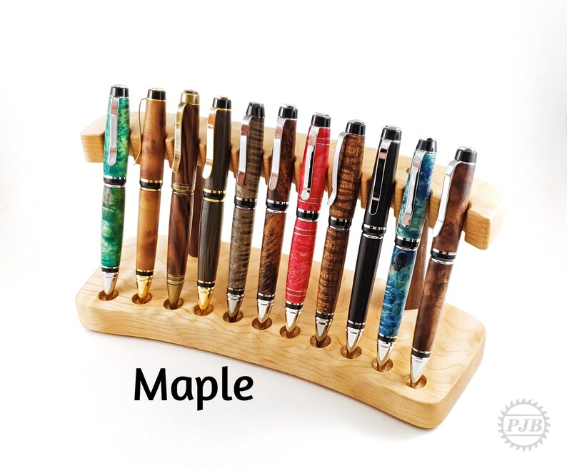 Pen Holder Stand Wooden Pen Display Organizer Pen Collectors | Etsy