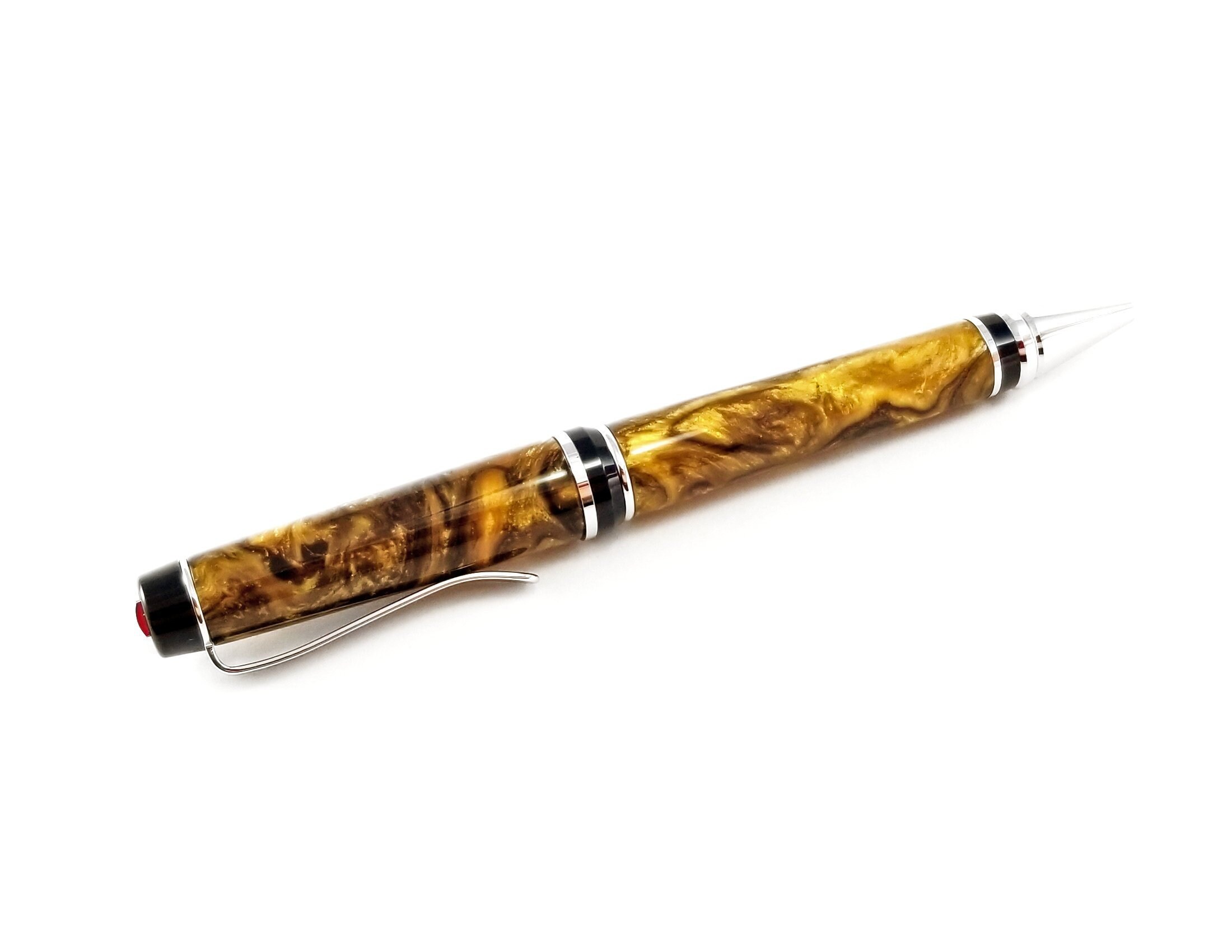 Golden Pen with Ink Ballpoint Fancy Pen Unique Desk Gift | Etsy