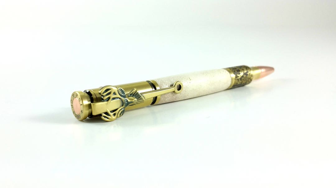 Deer Hunter Gift, Bullet Gun Pen, Hunting Gift, Deer Antler Pen, Bolt ...
