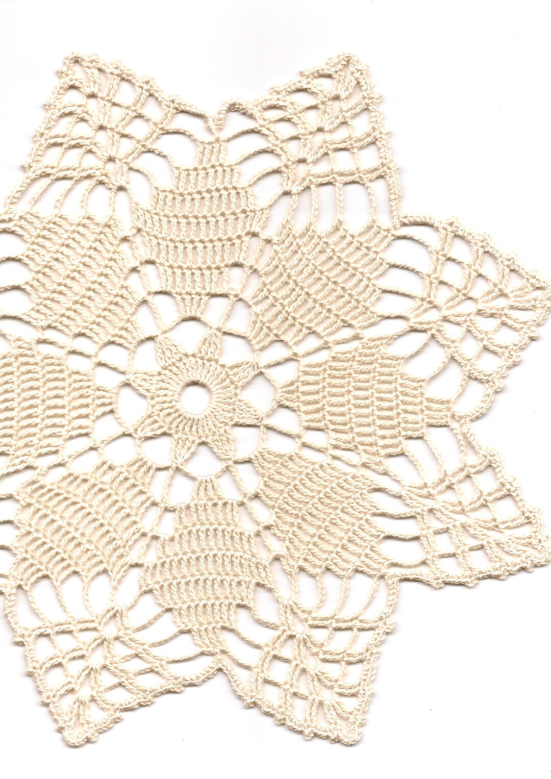 Crochet Doilies Lace Doily Table Decor Crocheted Place Mat Centrepiece ...
