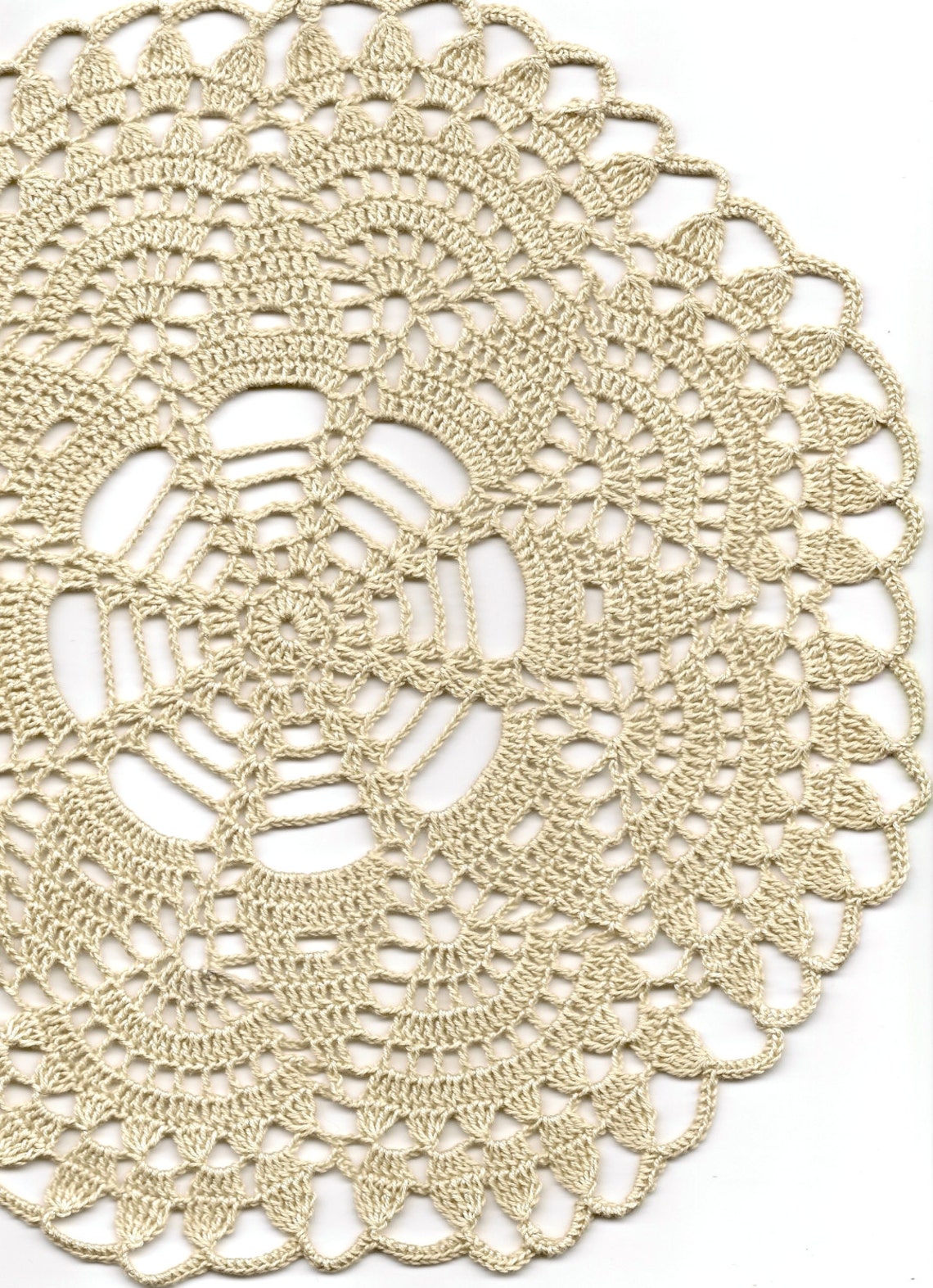 Crochet Doilies Crocheted Lace Doily Rustic Farmhouse Vintage - Etsy