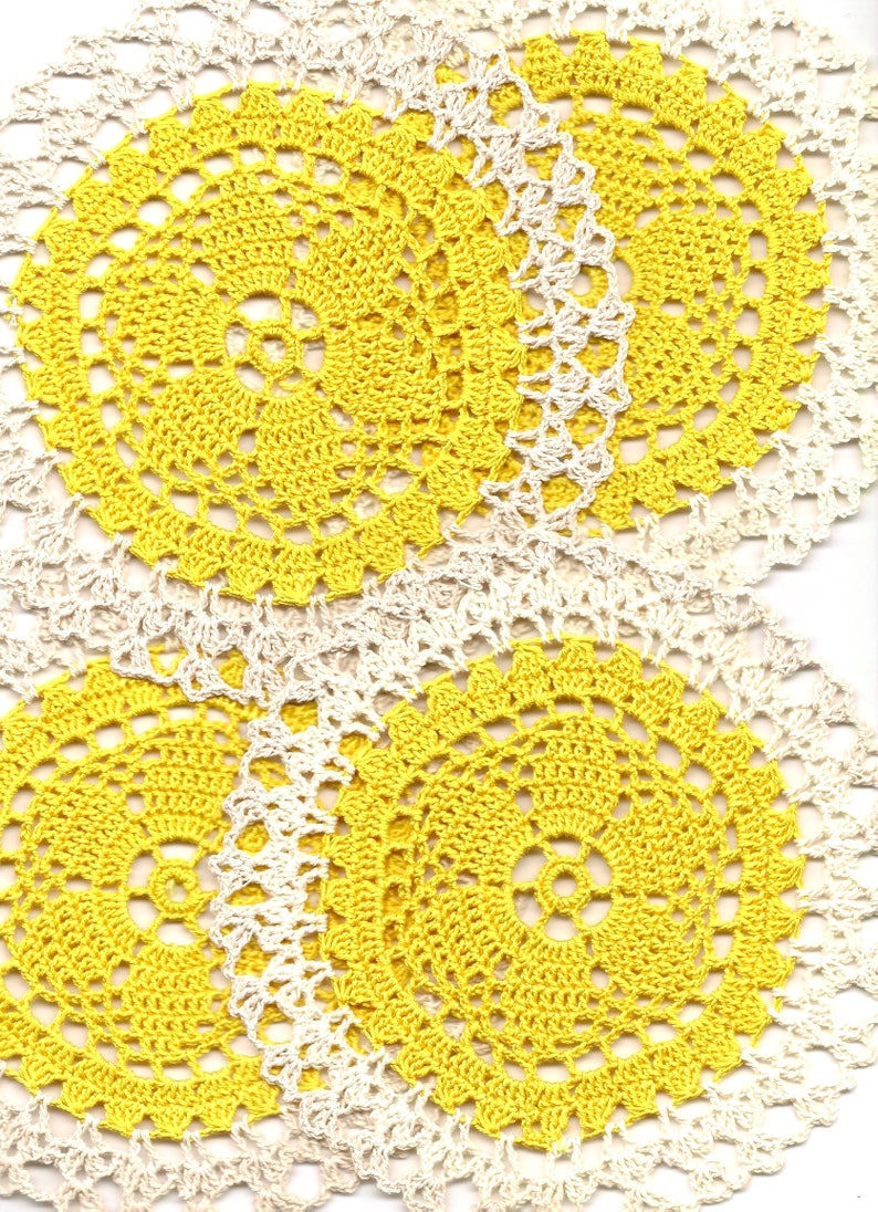 4 Crochet Lace Doily Small Crocheted Doilies Housewarming Gift - Etsy UK