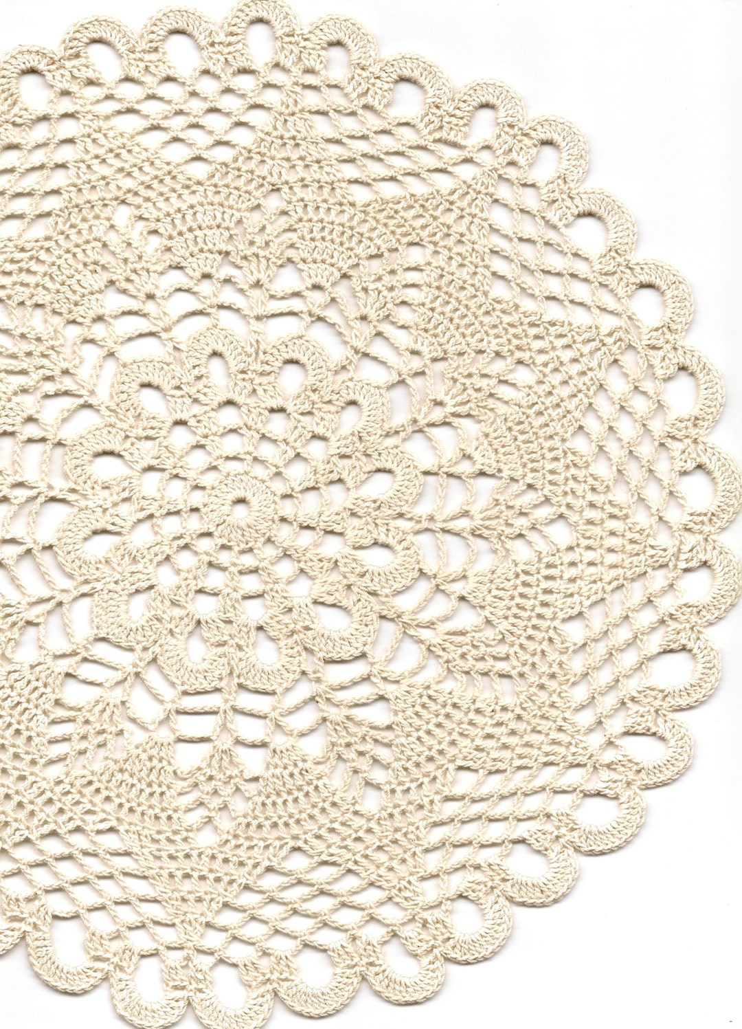 Crochet Lace Doily Hand Crocheted Doilies Handmade Cotton Doily Table ...