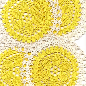 4 Crochet Lace Doily Small Crocheted Doilies Housewarming Gift Home ...
