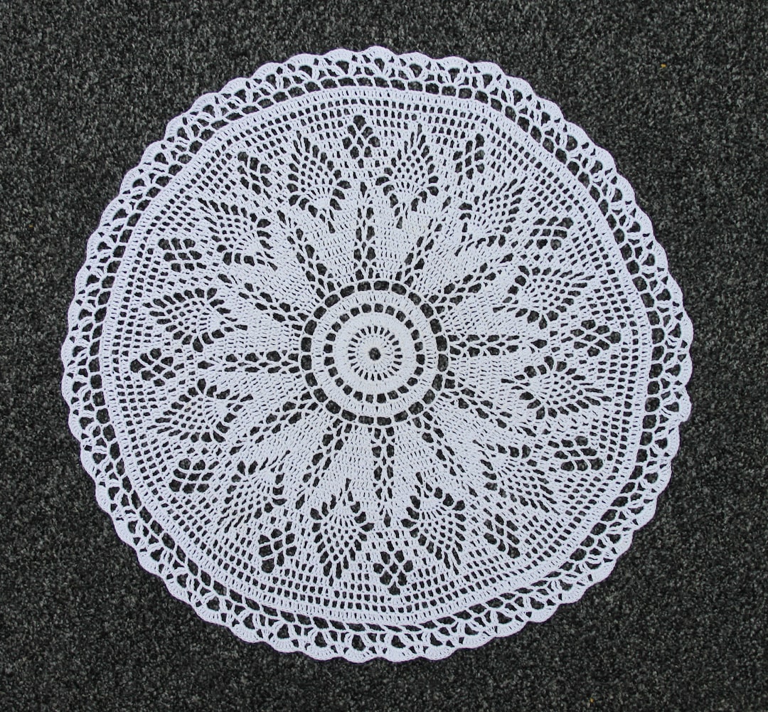 Crochet Doilies Crocheted Lace Doily Rustic Farmhouse Vintage Inspired ...