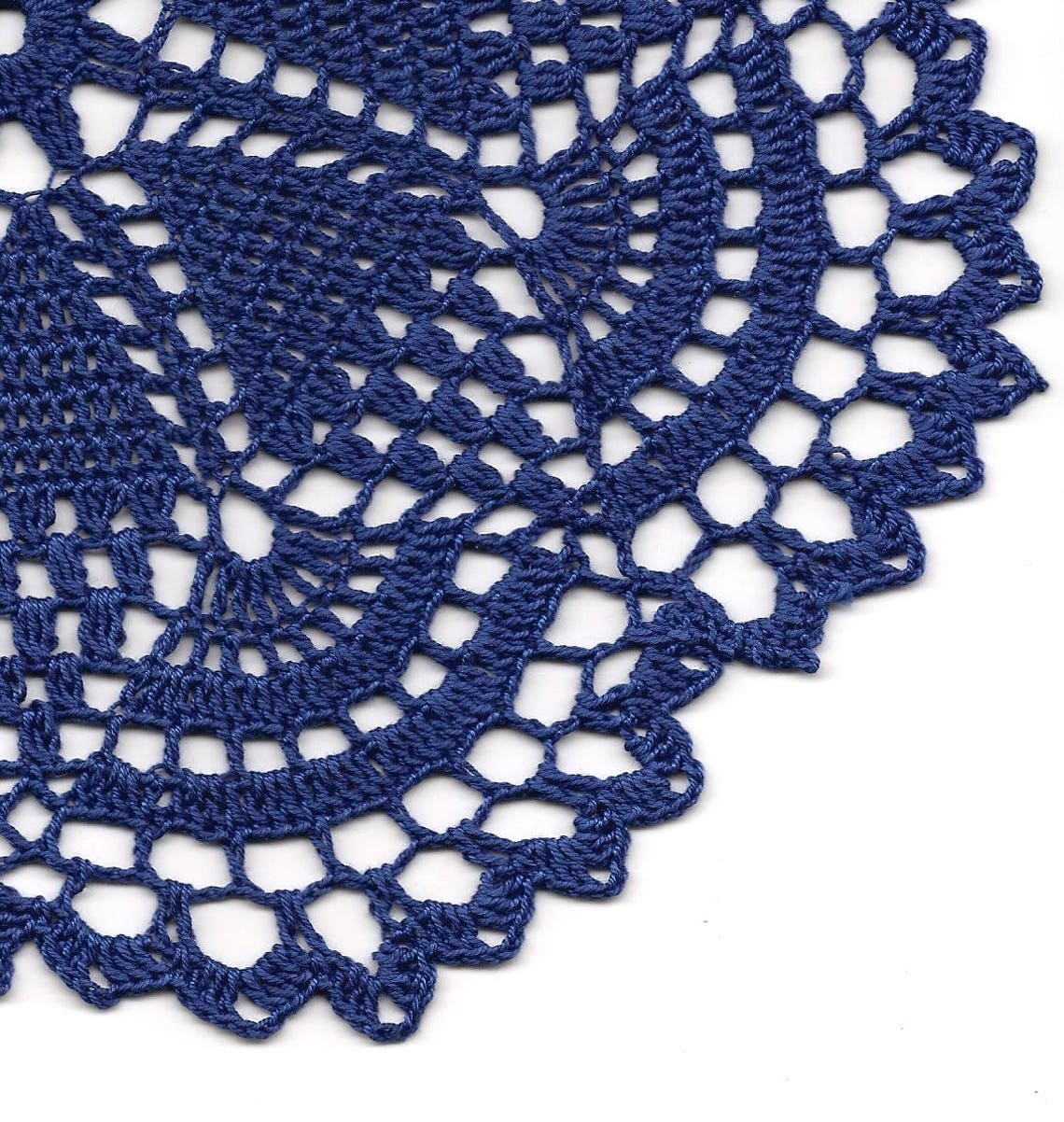 Crochet Doily: Navy Blue Lace, Boho Table Centerpiece (12 Inch) - Etsy