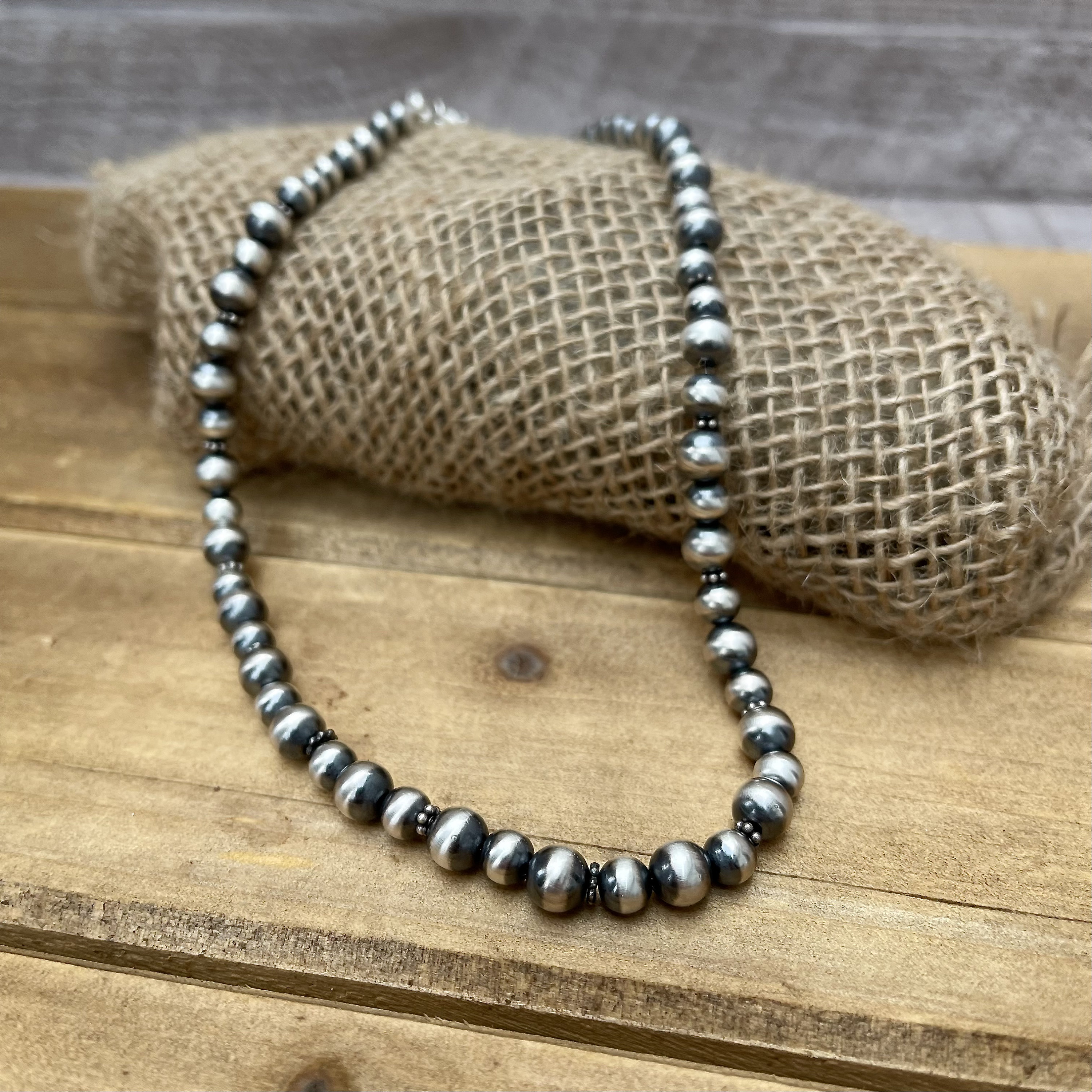 Silver navajo pearls store