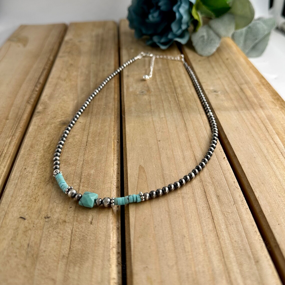 Navajo Pearls and Turquoise Necklace Authentic Beads and - Etsy
