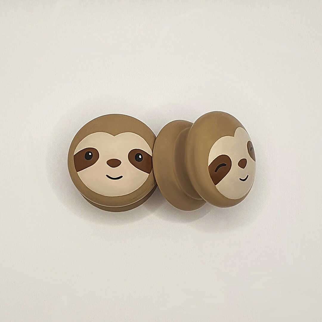 Round Sloth Nursery Doorknob Cupboard Handle Dresser Drawer Cabinet ...