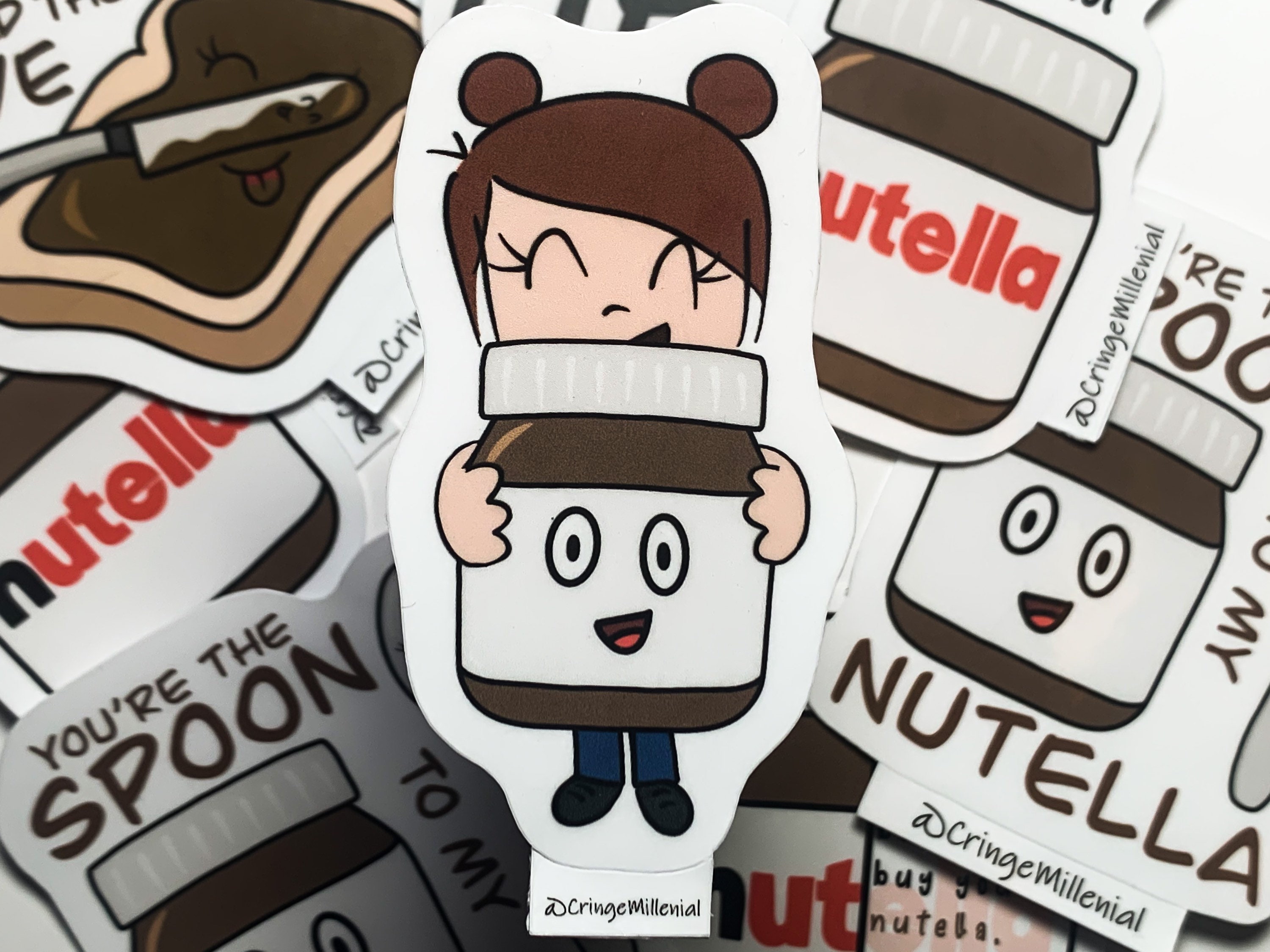 Nutella Addict Stickers | Etsy