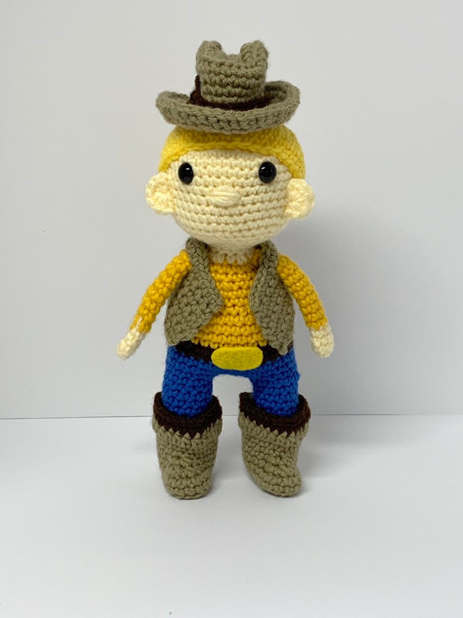 Crochet Cowboy Pattern - Crochet Stockman Pattern - Western Cowboy Doll ...