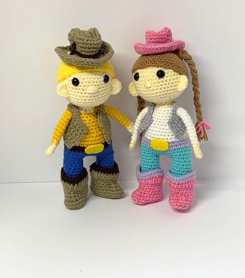 Crochet Cowboy Pattern - Crochet Stockman Pattern - Western Cowboy Doll ...