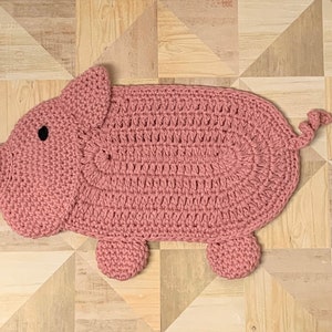 Crochet Pig Potholder Pattern - Crochet Farmhouse Potholder Pattern ...
