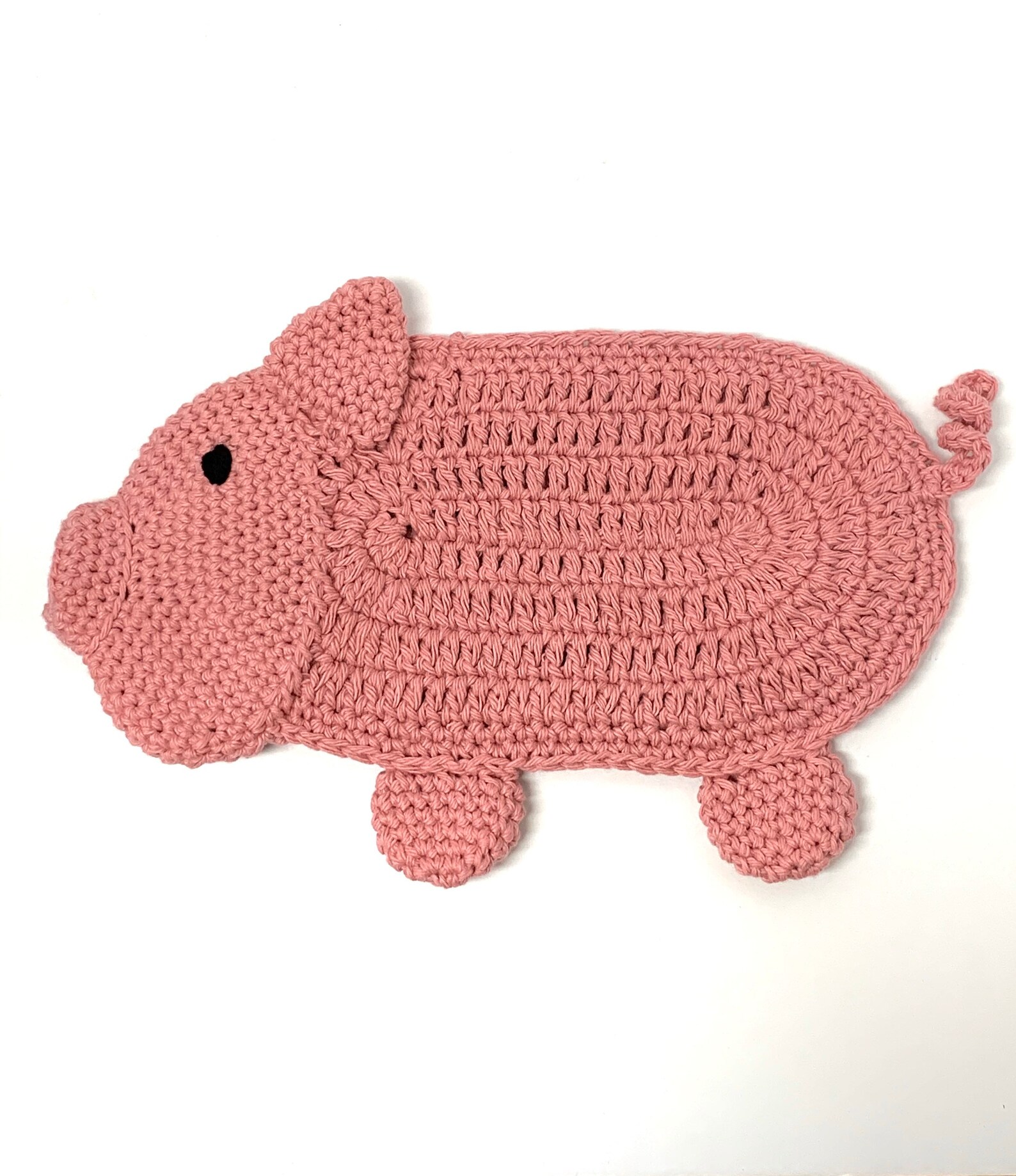 Crochet Pig Potholder Pattern - Crochet Farmhouse Potholder Pattern ...