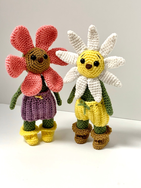 Crochet Flower Doll Pattern Flower Child Doll Pattern Fun - Etsy