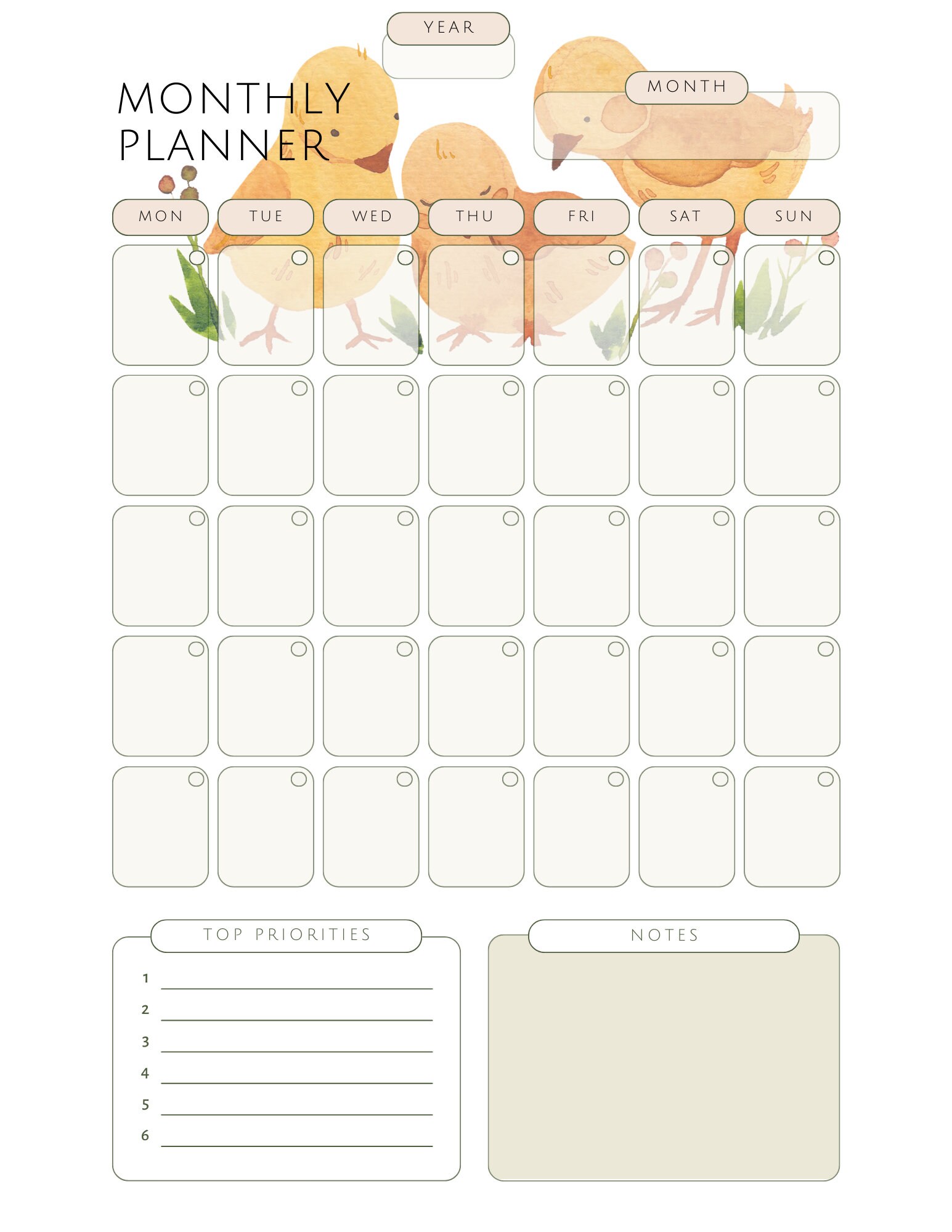 Homestead Personal Planner Printable Pages - 50 Printable Personal ...