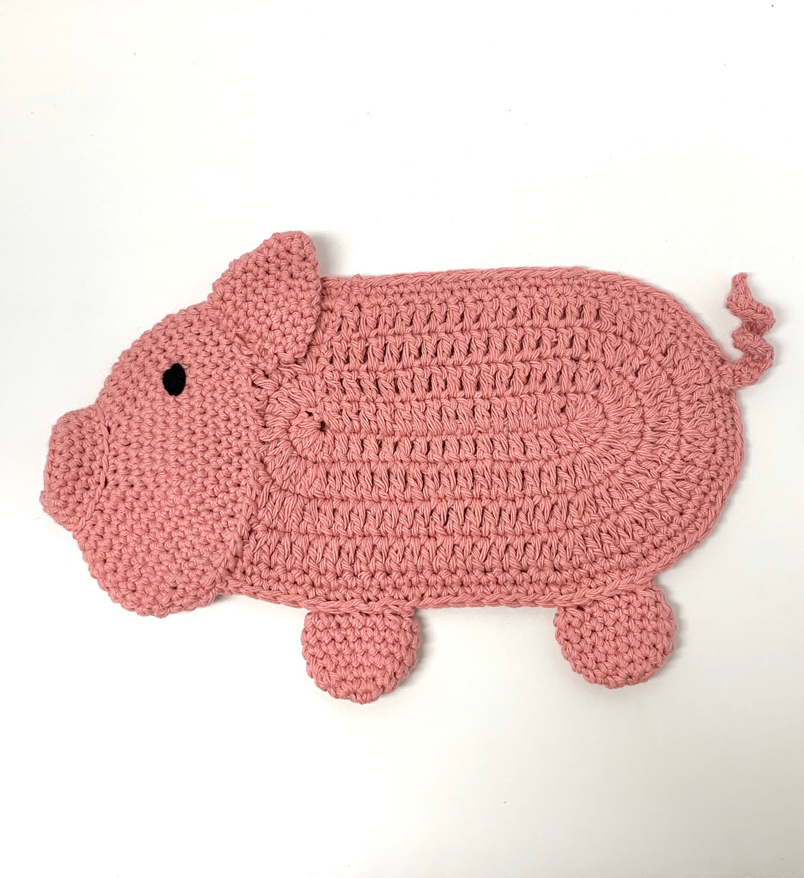 Crochet Pig Potholder Pattern Crochet Farmhouse Potholder | Etsy