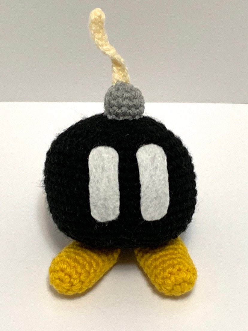 Super Mario Bomb Pattern - Wind up Bomb - Crochet Super Mario Pattern ...