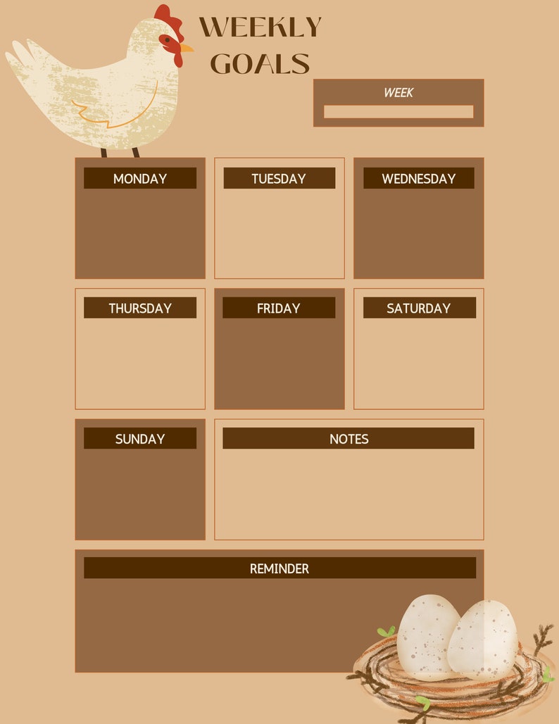 Homestead Personal Planner Printable Pages - 50 Printable Personal ...