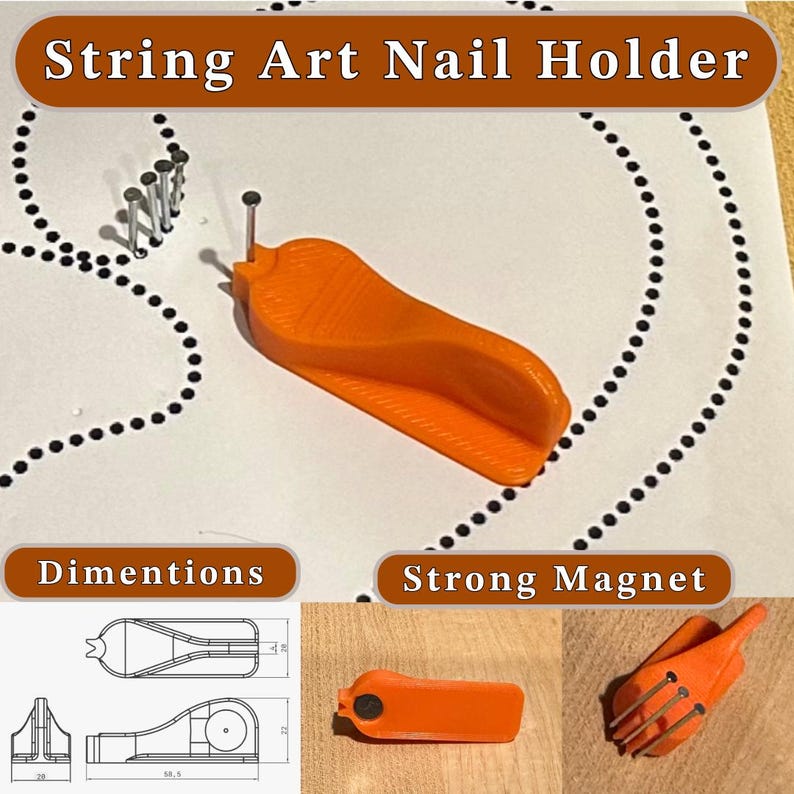 String Art Nail Holder / Finger Saver - Etsy