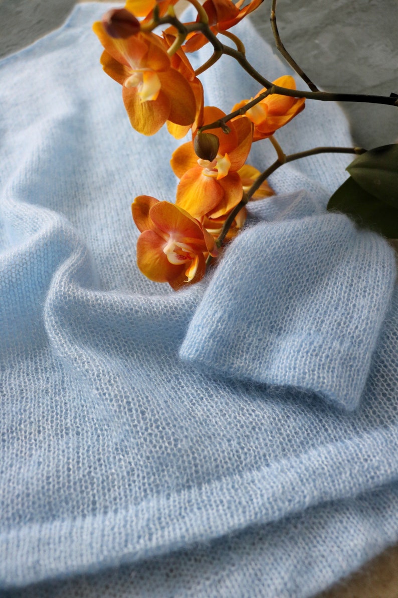 Blue Mohair Sweater Women Loose Fitting Jumper Spring Pullover - Etsy