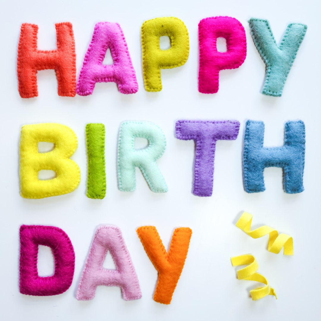 Felt Happy Birthday Garland - Etsy