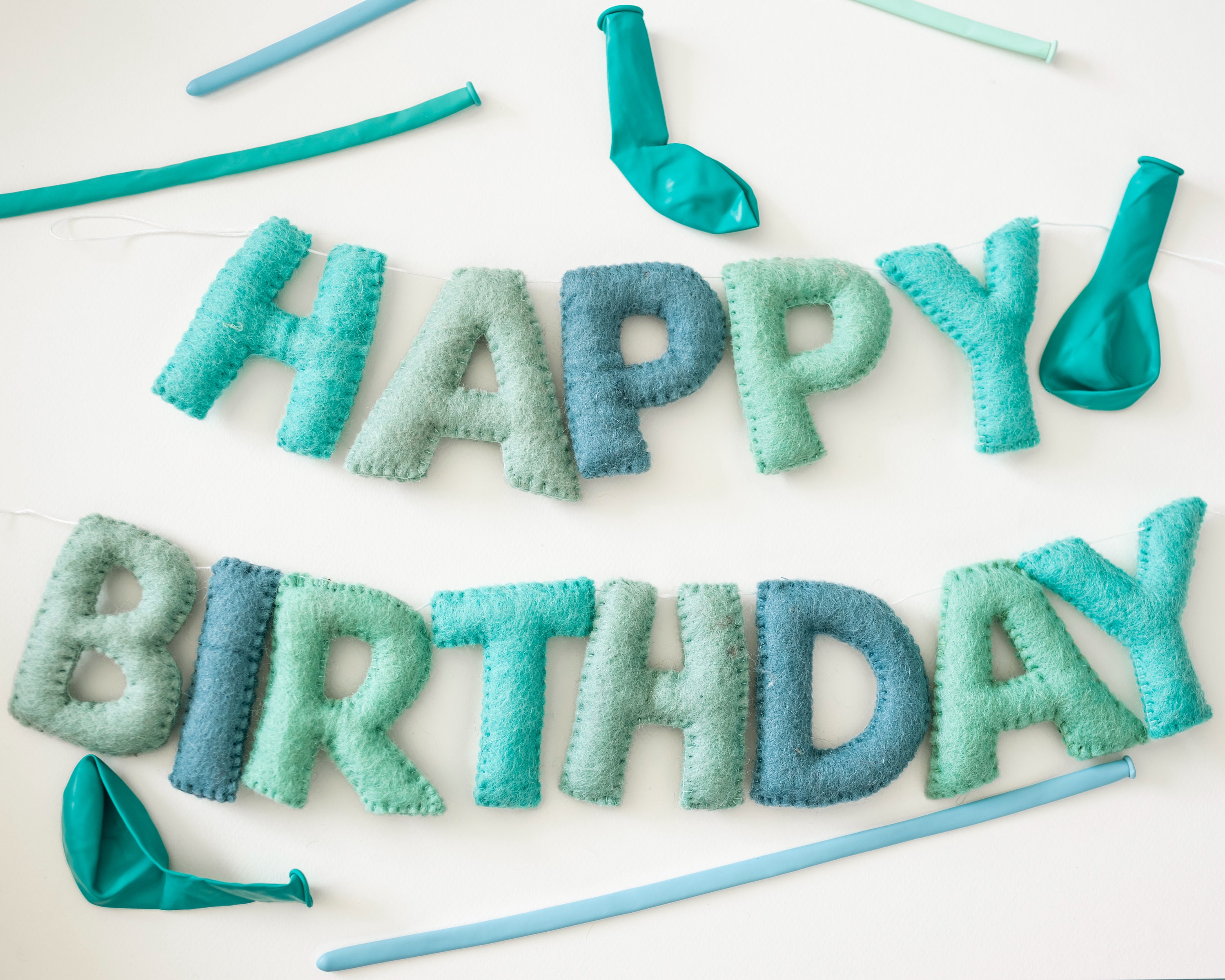 Boho Happy Birthday Felt Garland Felt Bunting Birthday - Etsy