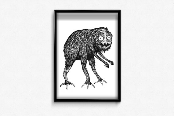 ENFIELD MONSTER Cryptid A5 Print | Etsy
